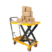 China Warehouse Scissor Lift Trolley 500kg Hydraulic Table Lifter Trolley for sale