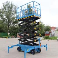 China Portable Mini Scissor Lift 500KG Aerial Scissor Lift 6m Working Height for sale