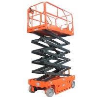 China 450kgs Scissor Lift Self Propelled 6m Mobile Hydraulic Lift Green for sale