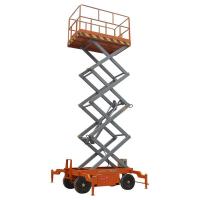 China 12m 14m 500kg Electric Hydraulic Scissor Lift Tables Mobile Aerial Working Platform for sale