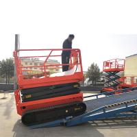 China Crawler Mobile Scissor Lift 4m 6m 8m Electric All Terrain Scissor Lift Platform for sale