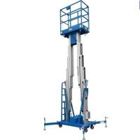 China Double Mast Aluminum Lifts 14m Hydraulic Aluminum Alloy Lift Platform for sale