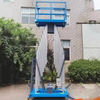 China Double Mast Aluminum Lifts 14m Hydraulic Aluminum Alloy Lift Platform for sale