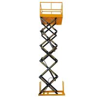 China 1T - 4T Fixed Electric Hydraulic Scissor Cargo Lift Table 1m - 4m Scissor Lift for sale