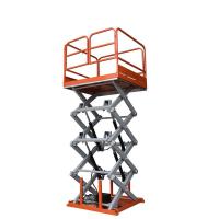 China 1T - 4T Fixed Electric Hydraulic Scissor Cargo Lift Table 1m - 4m Scissor Lift for sale