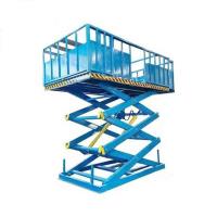 China 1T - 4T Fixed Electric Hydraulic Scissor Cargo Lift Table 1m - 4m Scissor Lift for sale