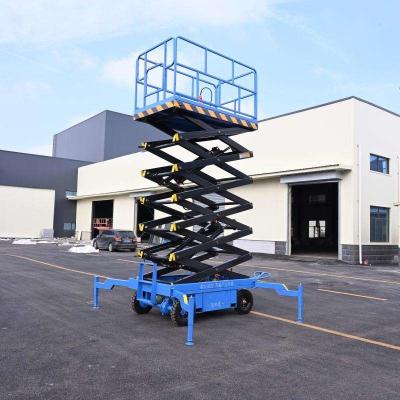 China Mobile Electric Scissor Lifting Elevator 0.5t 8m Work Platform For Construction for sale