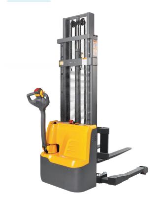 China Electric Stacker 2t 3m Automatic Lifting Self Loading Pallet Stacker for sale