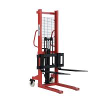 China Manual Pallet Stacker 1.6 - 3m Lifting Height Hand Hydraulic Forklift Pallet Truck for sale