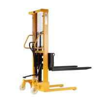 China Manual Pallet Stacker 1.6 - 3m Lifting Height Hand Hydraulic Forklift Pallet Truck for sale
