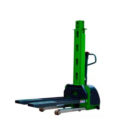 China 1.5t Electric Self Loading Stacker Automatic Lift Stacker Electric Forklift for sale