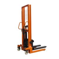 China Hydraulic Manual Pallet Stacker 0.5 - 3T Self Load Hand Stacker Forklift for sale