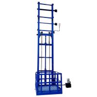 China 1 Ton Hydraulic Single Guide Rail Freight Elevator For Warehouse for sale