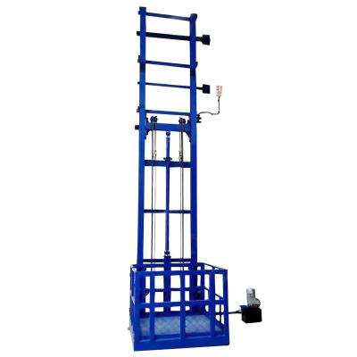 China 1 Ton Hydraulic Single Guide Rail Freight Elevator For Warehouse for sale