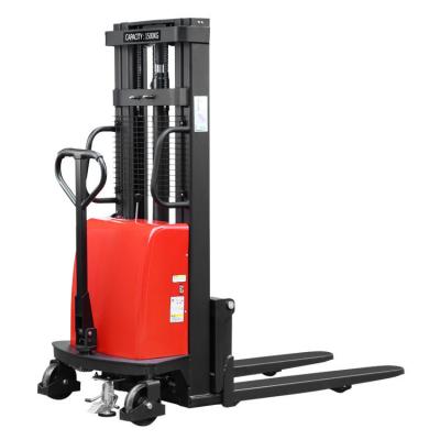 China 1t 1.5t Capacity Hydraulic Stacker Semi Electric Pallet Stacker for sale