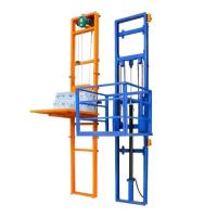 China Electric Small Cargo Lift Warehouse 9 m 1 Ton Hydraulic Goods Elevator for sale