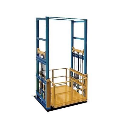 China 5000kg Hydraulic Small Cargo Lift Industrial Double Guide Rail Goods Lift for sale