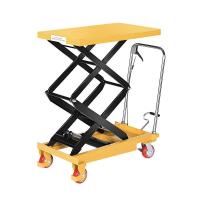 China 0.5 - 2 Ton Scissor Manual Trolley Hydraulic Lift Table For Industries for sale