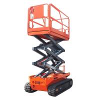 China Electric Scissor Lifting Platform Hydraulic 6 - 12m Crawler Lift for sale