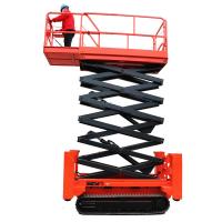 China 8m 10m Self Propelled Hydraulic Scissor Crawler Lift For Aerial Working for sale
