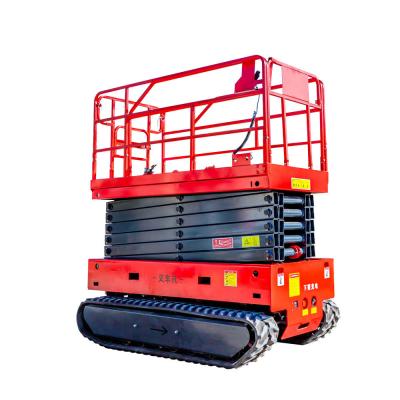 China Mobile Scissor Lift 200kg 320kg 450kg Crawler Electric Lifting Platform for sale