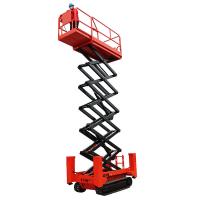 China Electric Tracked Scissor Lift Aerial Work 8m 10m 450kg Mobile Hydraulic Lift for sale