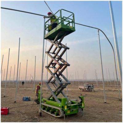 China Electric Tracked Scissor Lift Aerial Work 8m 10m 450kg Mobile Hydraulic Lift for sale