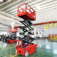 China 320kg Self Propelled Scissor Lift Platform 10m 12m Electric Scissor Lift for sale