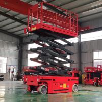 China 320kg Self Propelled Scissor Lift Platform 10m 12m Electric Scissor Lift for sale