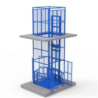 China 3 Ton 3 - 9m Warehouse Caged Cargo Lift Platform Freight Elevator for sale