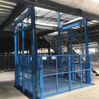 China 3 Ton 3 - 9m Warehouse Caged Cargo Lift Platform Freight Elevator for sale