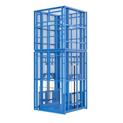 China 3 Ton 3 - 9m Warehouse Caged Cargo Lift Platform Freight Elevator for sale