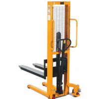 China Hand Stacker 1000kg Load Mini Manual Lift Pallet Stacker for sale