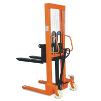 China Hydraulic Hand Forklift 1 Ton Manual Heavy Duty Pallet Lift Stacker for sale