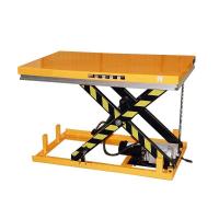 China 1 Ton 3m Small Lift Tables Hydraulic Electric Warehouse Cargo Scissor Lift for sale