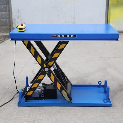 China Custom 1t 1.3m Stationary Lift Table Fixed Hydraulic Scissor Lift Platform for sale