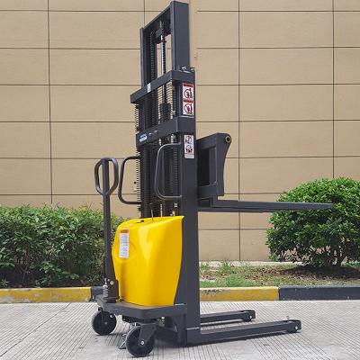 China 1000kg 2.5m 3m Battery Operated Pallet Stacker 1 Ton Electric Forklift Stacker for sale