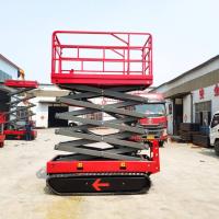 China Rough Terrain Self Propelled Scissor Lift Track Mobile Hydraulic Scissor Lift for sale