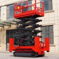 China Rough Terrain Self Propelled Scissor Lift Track Mobile Hydraulic Scissor Lift for sale