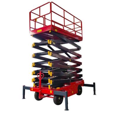 China Mobile Electric Scissor Aerial Work Platform 8m 10m Scissor Lift for sale