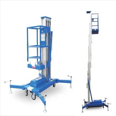 China Single Mast Vertical Telescopic Aluminium Alloy Lift Platform 9m 150kg for sale