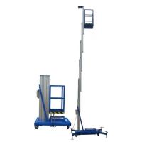 China 6 - 12m Aluminum Alloy Single Person Hydraulic Lifting Platform Electric Aerial Lift for sale