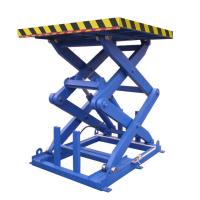 China Electric Scissor Lift Platform 1 Ton Load Capacity Fixed Scissor Lift Tables for sale