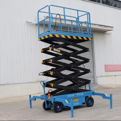 China 500KG Semi Electric Scissor Lift 6m Height Mobile Platform for sale