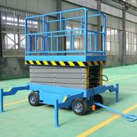 China 500KG Semi Electric Scissor Lift 6m Height Mobile Platform for sale
