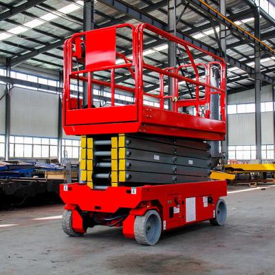 China Electric Hydraulic Self-propelled Scissor Lift Platform 12m 320kg Load Capacity for sale