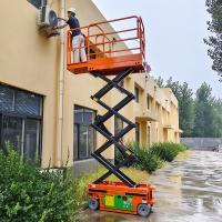China 10m Mobile Electric Scissor Lift Tables Self Propelled Scissor Lift Platform for sale