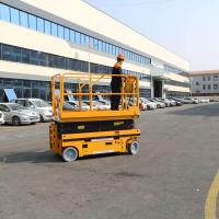 China 10m Mobile Electric Scissor Lift Tables Self Propelled Scissor Lift Platform for sale