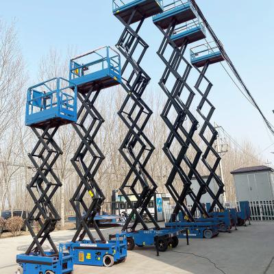 China Aerial Work 4m 6m 8m 10m 14m Battery Electric Hydraulic Self Propelled Scissor Lift Platform for sale
