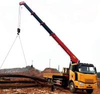 China 5 Ton 8 Ton Truck Mounted Cranes Straight Boom Cargo Crane for sale
